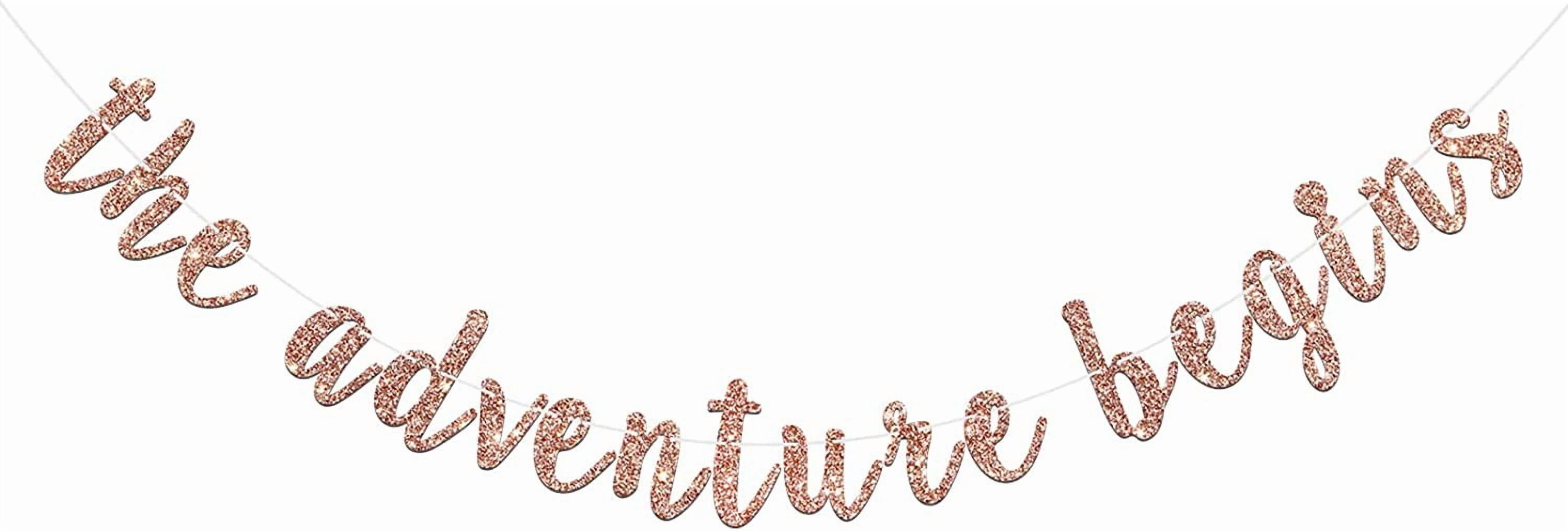 The Adventure Begins Banner for Bridal Shower, Baby Shower, Engagement ...