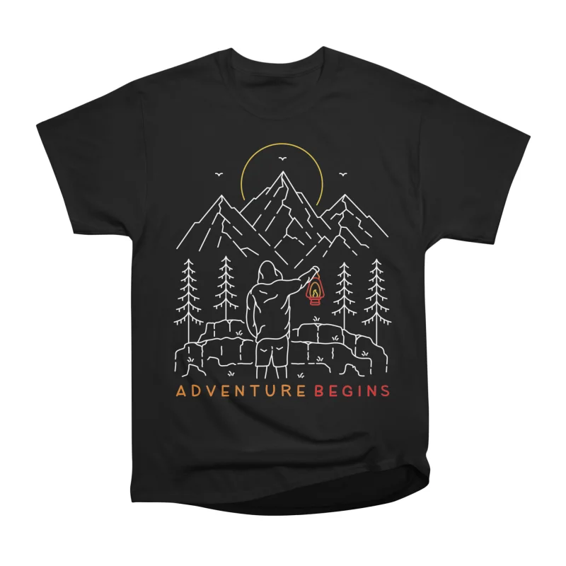 Adventure Begins T-Shirt Tee Gift For Him Merch For Her Apparel For ...