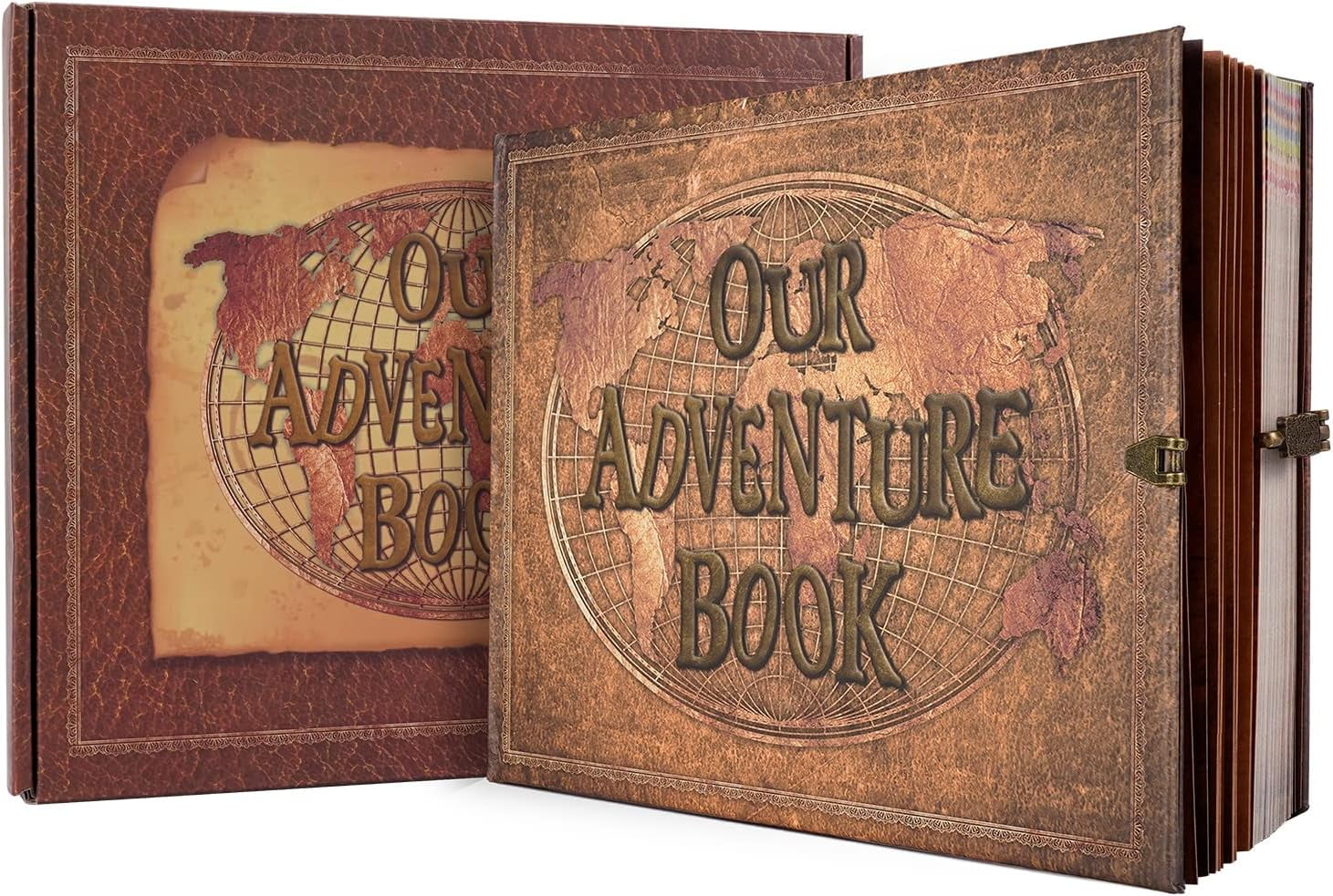Our Adventure Book 180 Pages Scrapbook Photo Album,Retro Embossed ...