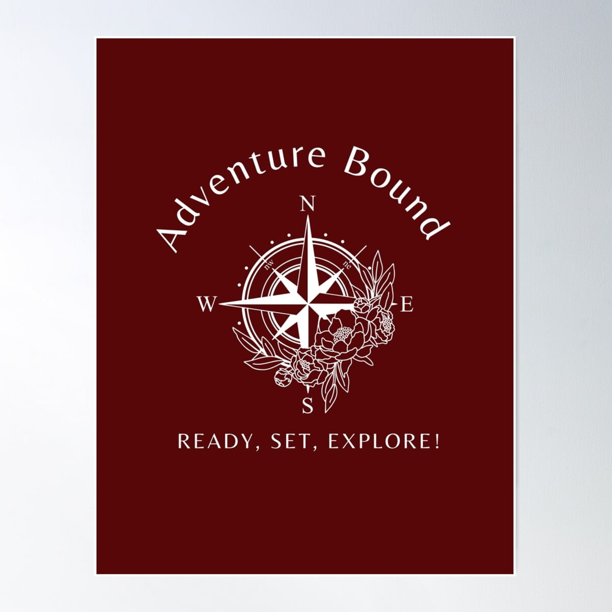 Adventure Bound Ready, Set, Explore! Poster Wall Art, Modern Wall Decor ...
