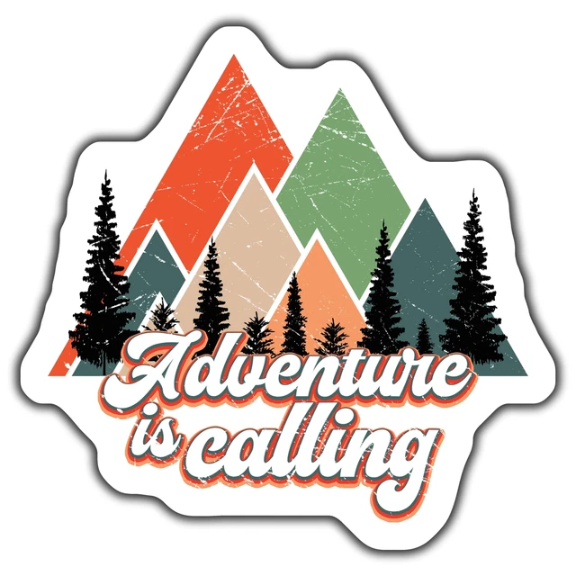 Adventure Is Calling Sticker, Nature Inspired Sticker, Wanderlust ...