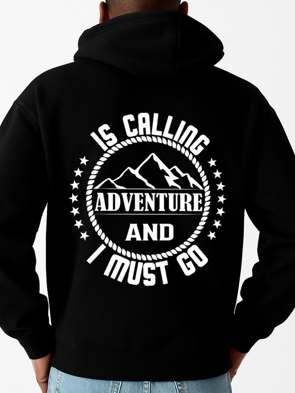 Adventure Calling funny hoodies funny humor mens long sleeve black ...