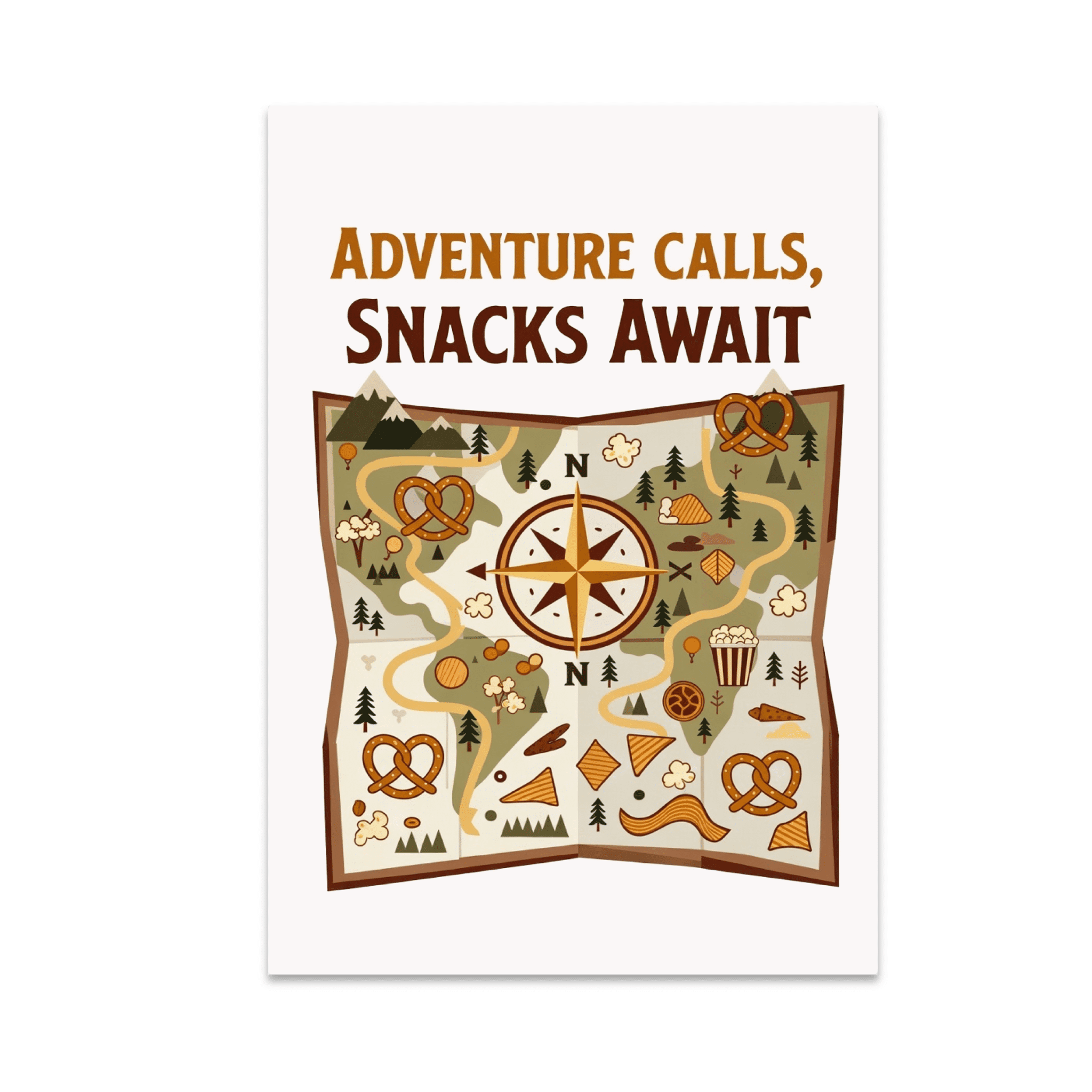 Adventure Calls Snacks Await Wall Decor - Snack Enthusiast - 13x19 ...