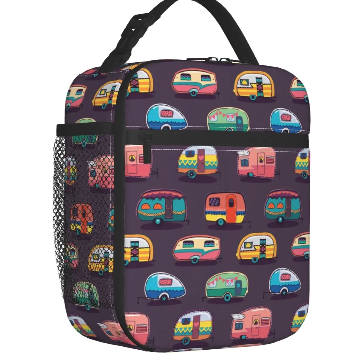 Adventure Camper Happy Camp Insulated Lunch Bag Women Portable RV Van ...