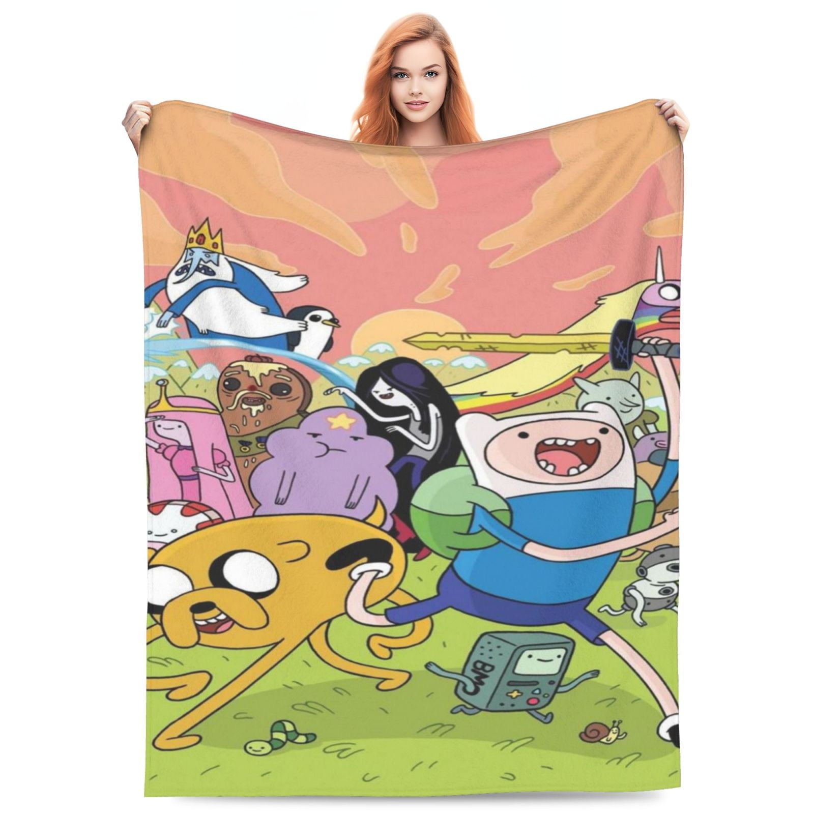 Adventure Cartoon Blankets Time Lightweight Throw Blanket Soft Fleece ...