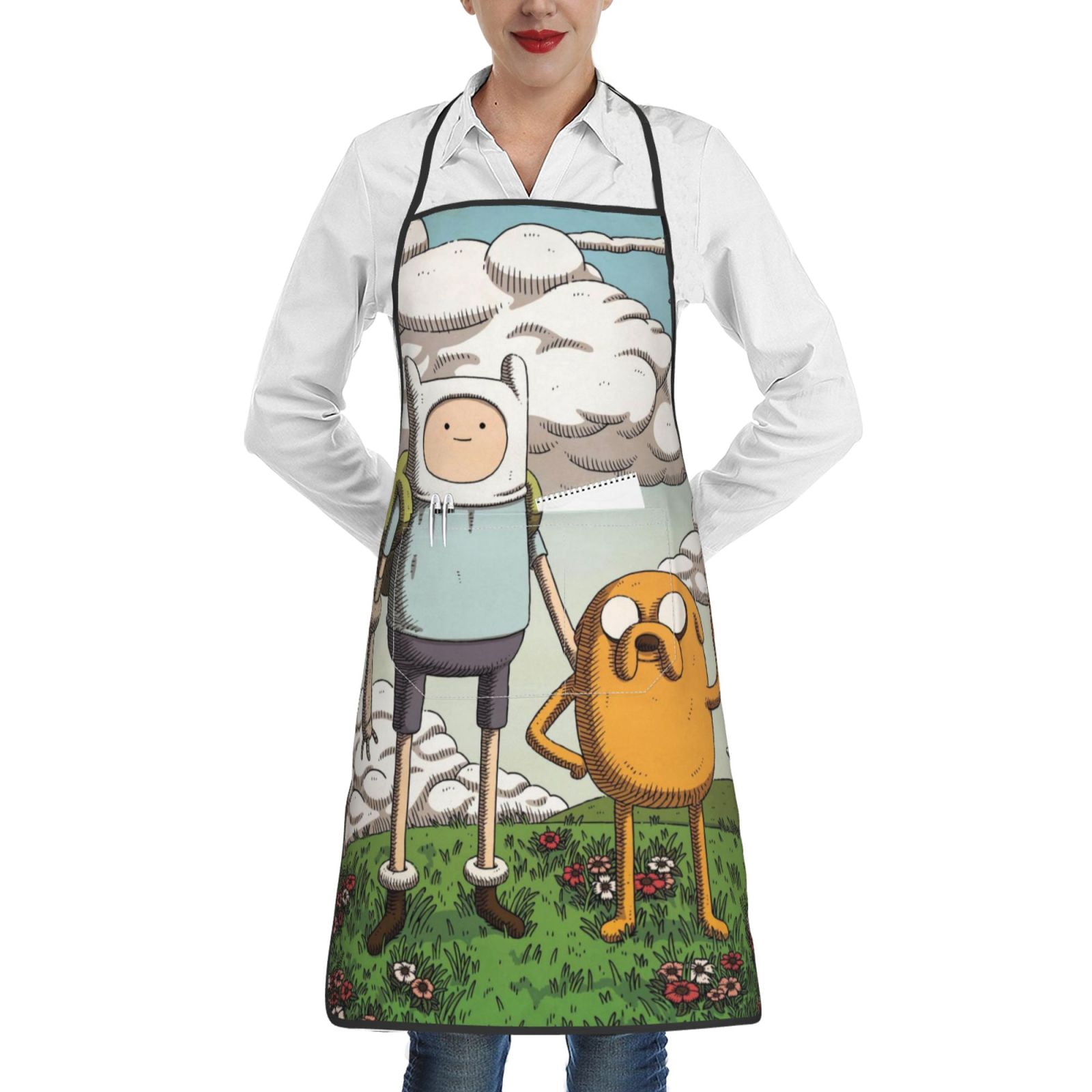 Adventure Cartoon Time Aprons Waterproof Adjustable Aprons Bib Mothers ...
