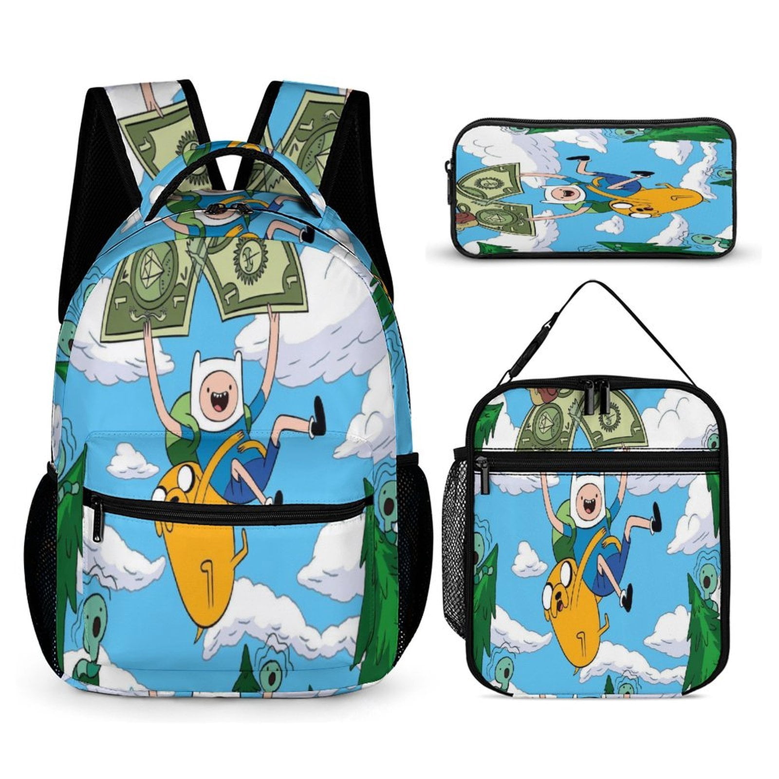 Adventure Cartoon Time Backpack Set with Pocket Backpacks with Pencil ...
