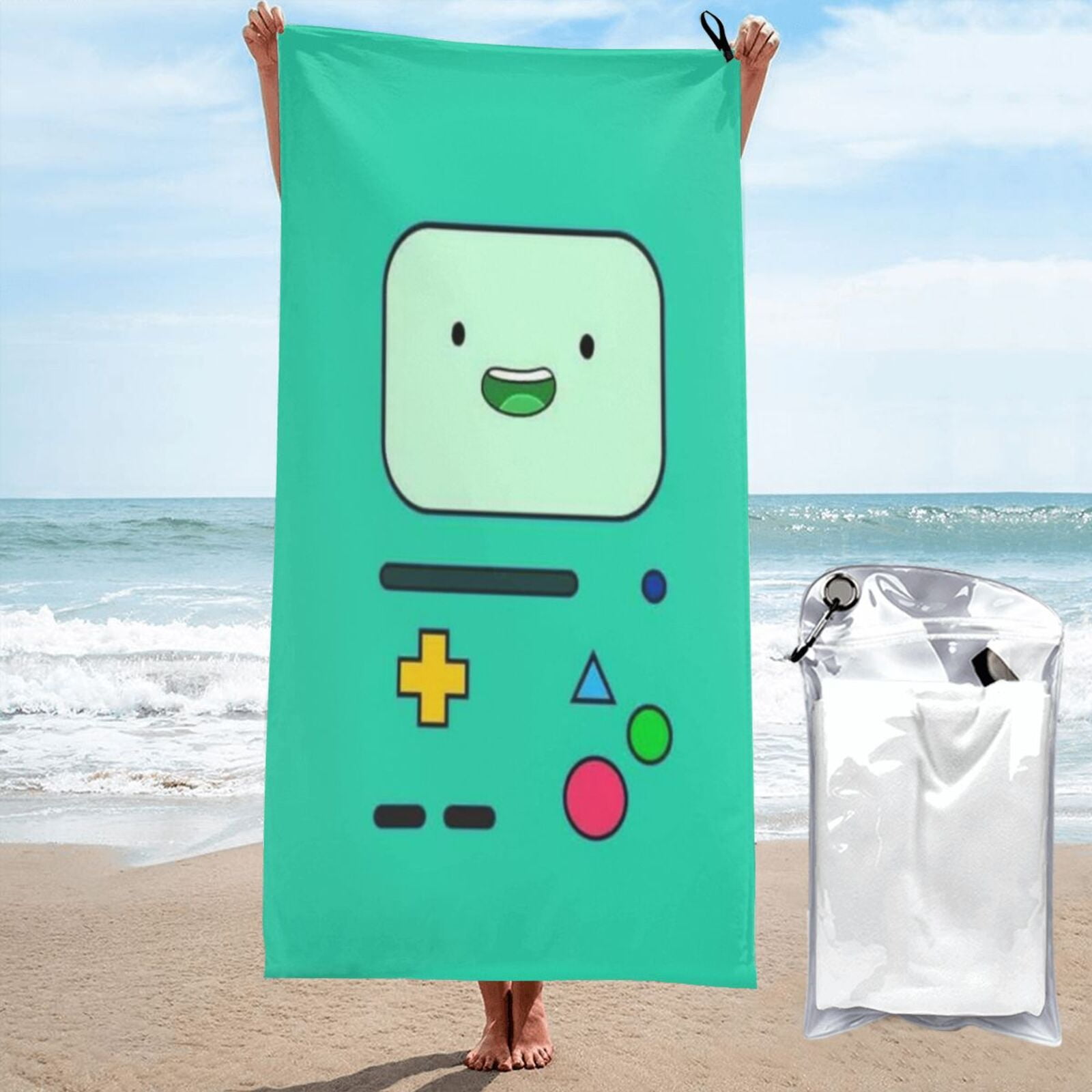 Adventure Cartoon Time Beach Towel Anti-Sand Beach Towel, Large Bath ...