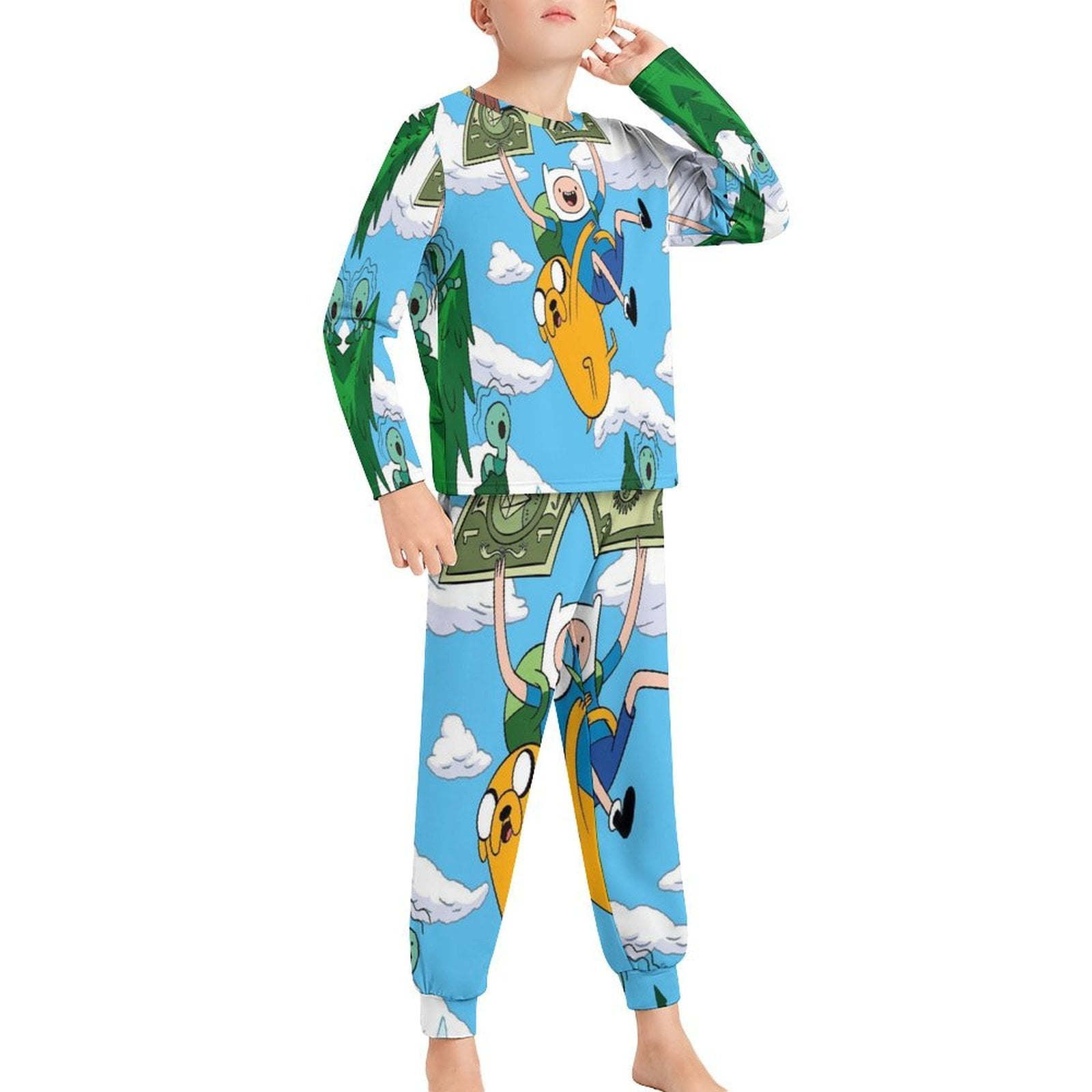 Adventure Cartoon Time Costumes T Shirt Set Crewneck Tee Shirt Pants ...