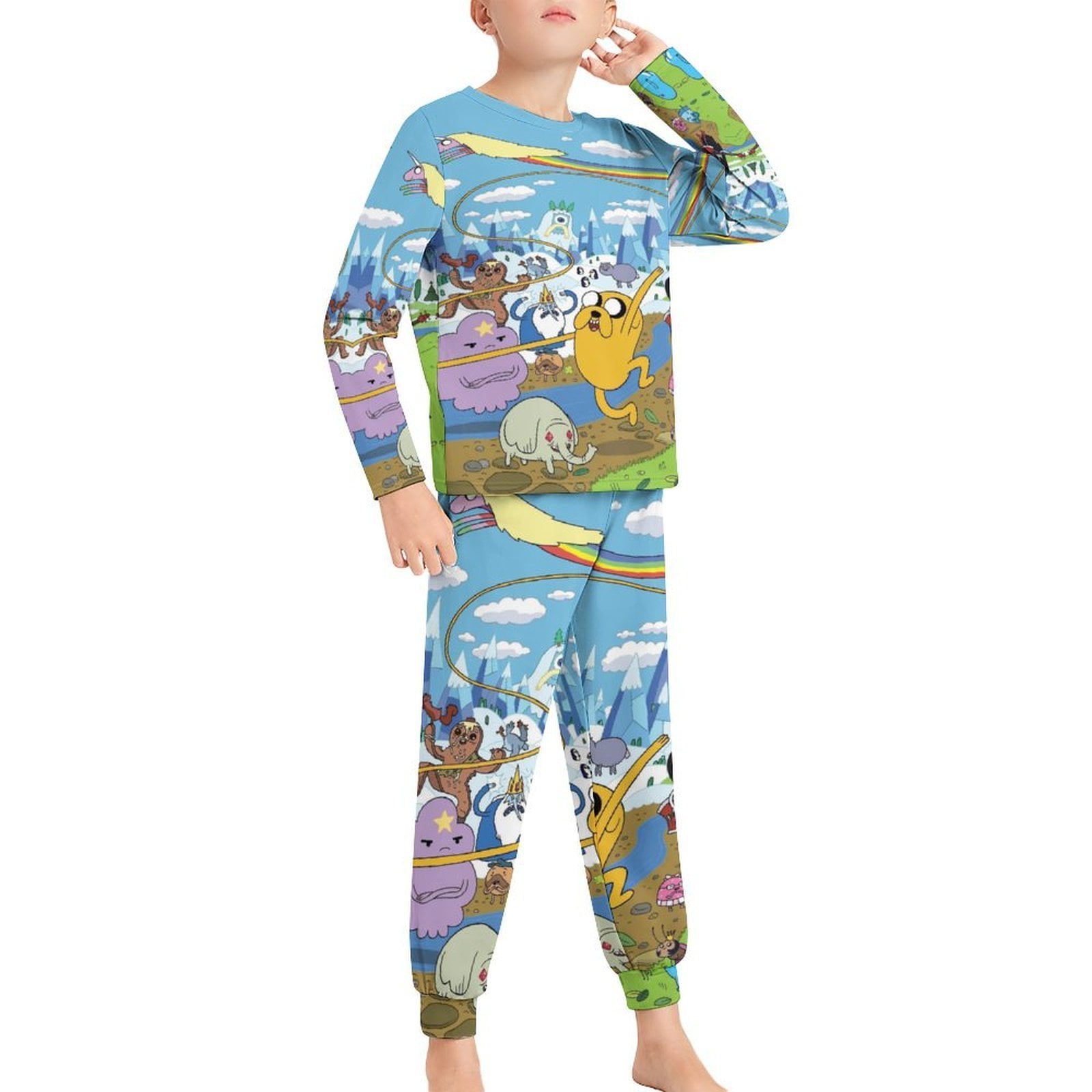 Adventure Cartoon Time Costumes T Shirt Set Crewneck Tee Shirt Pants ...