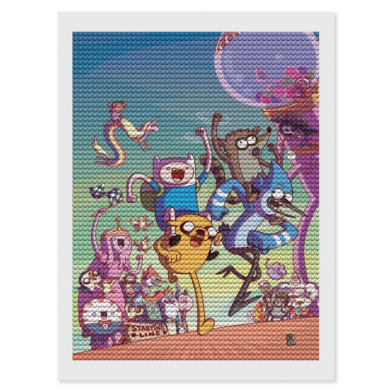 Adventure Cartoon Time Diamond Art Kits for Adults Kids,DIY 5D Round ...