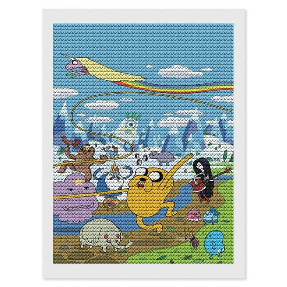 Adventure Cartoon Time Diamond Art Kits for Adults Kids,DIY 5D Round ...