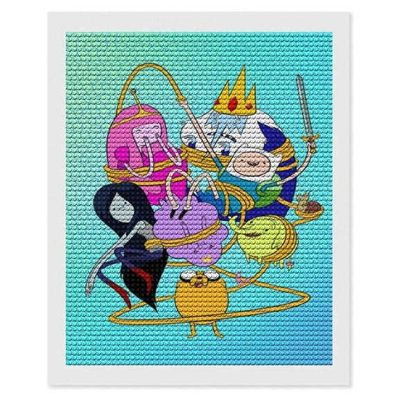 Adventure Cartoon Time Diamond Art Kits for Adults Kids,DIY 5D Round ...