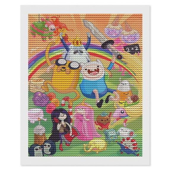 Adventure Cartoon Time Diamond Art Kits for Adults Kids,DIY 5D Round ...