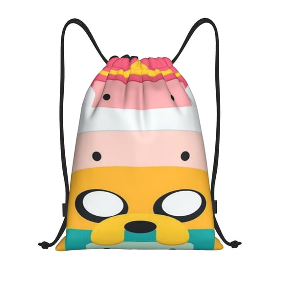 Adventure Cartoon Time Drawstring Bags Large Capacity Shopping Bag ...