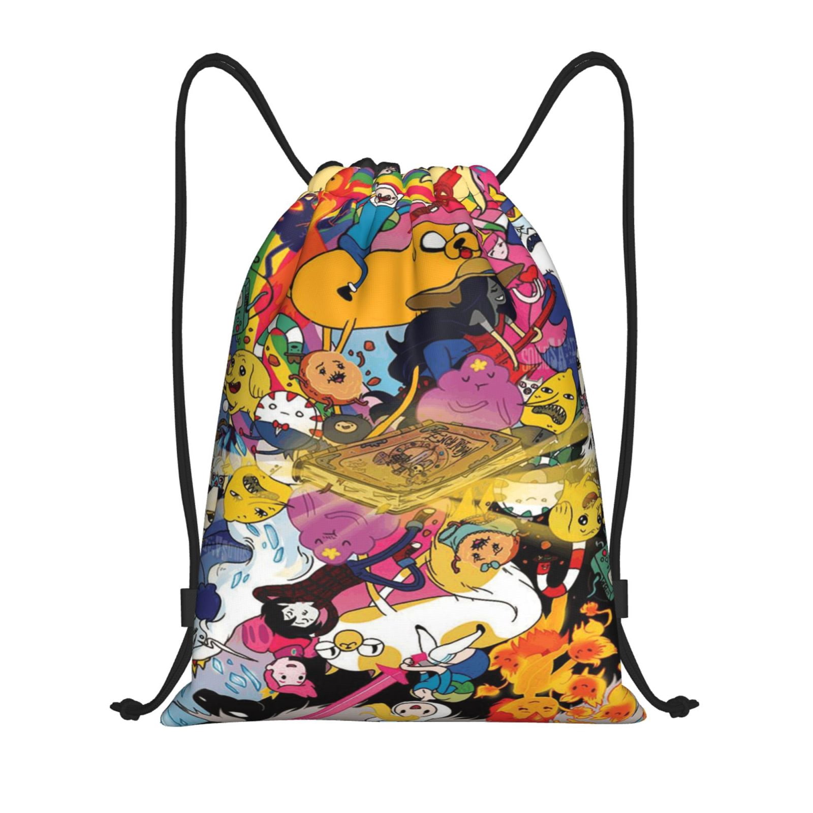 Adventure Cartoon Time Drawstring Bags Large Capacity Shopping Bag ...