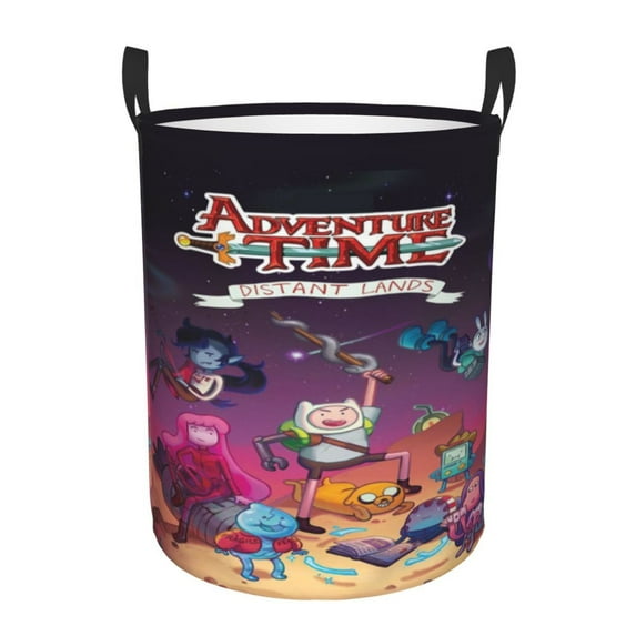 Adventure Cartoon Time Laundry Basket with Handle Waterproof Fabric ...