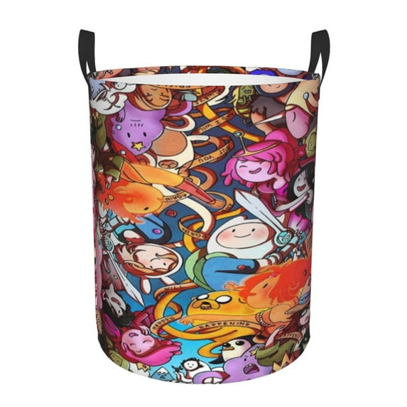 Adventure Cartoon Time Laundry Basket with Handle Waterproof Fabric ...