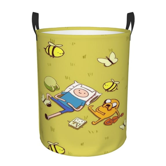 Adventure Cartoon Time Laundry Basket with Handle Waterproof Fabric ...
