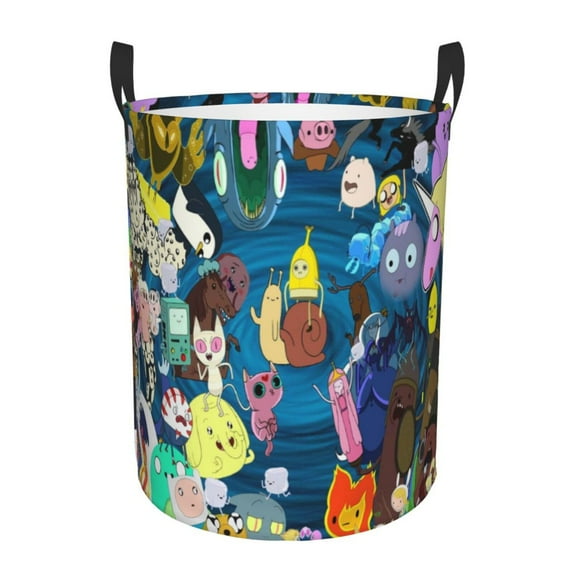 Adventure Cartoon Time Laundry Basket with Handle Waterproof Fabric ...