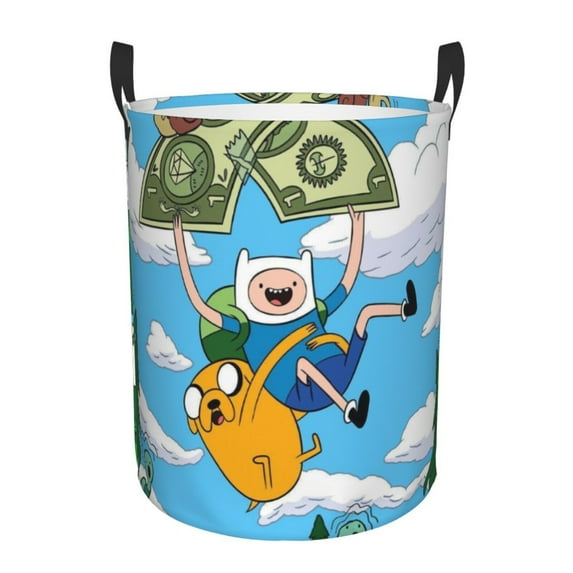 Adventure Cartoon Time Laundry Basket with Handle Waterproof Fabric ...