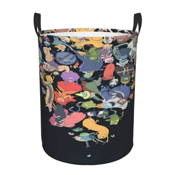Adventure Cartoon Time Laundry Basket with Handle Waterproof Fabric ...