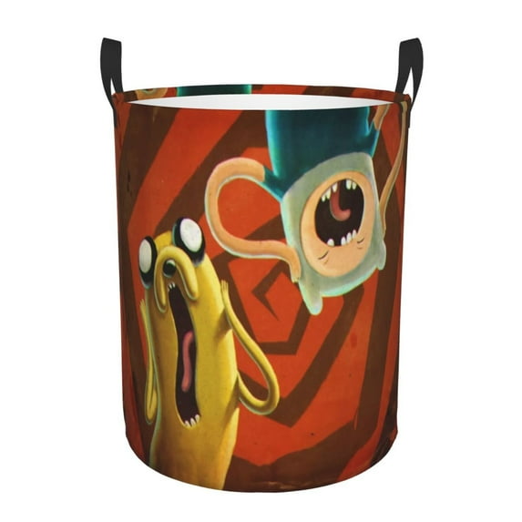 Adventure Cartoon Time Laundry Basket with Handle Waterproof Fabric ...