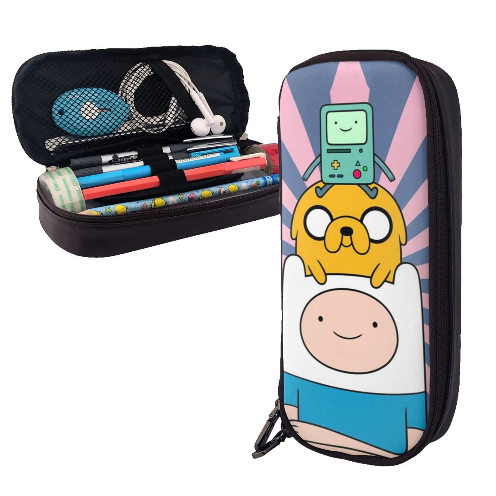 Adventure Cartoon Time Leather Pencil Case Portable Pen Bag Pouch with ...