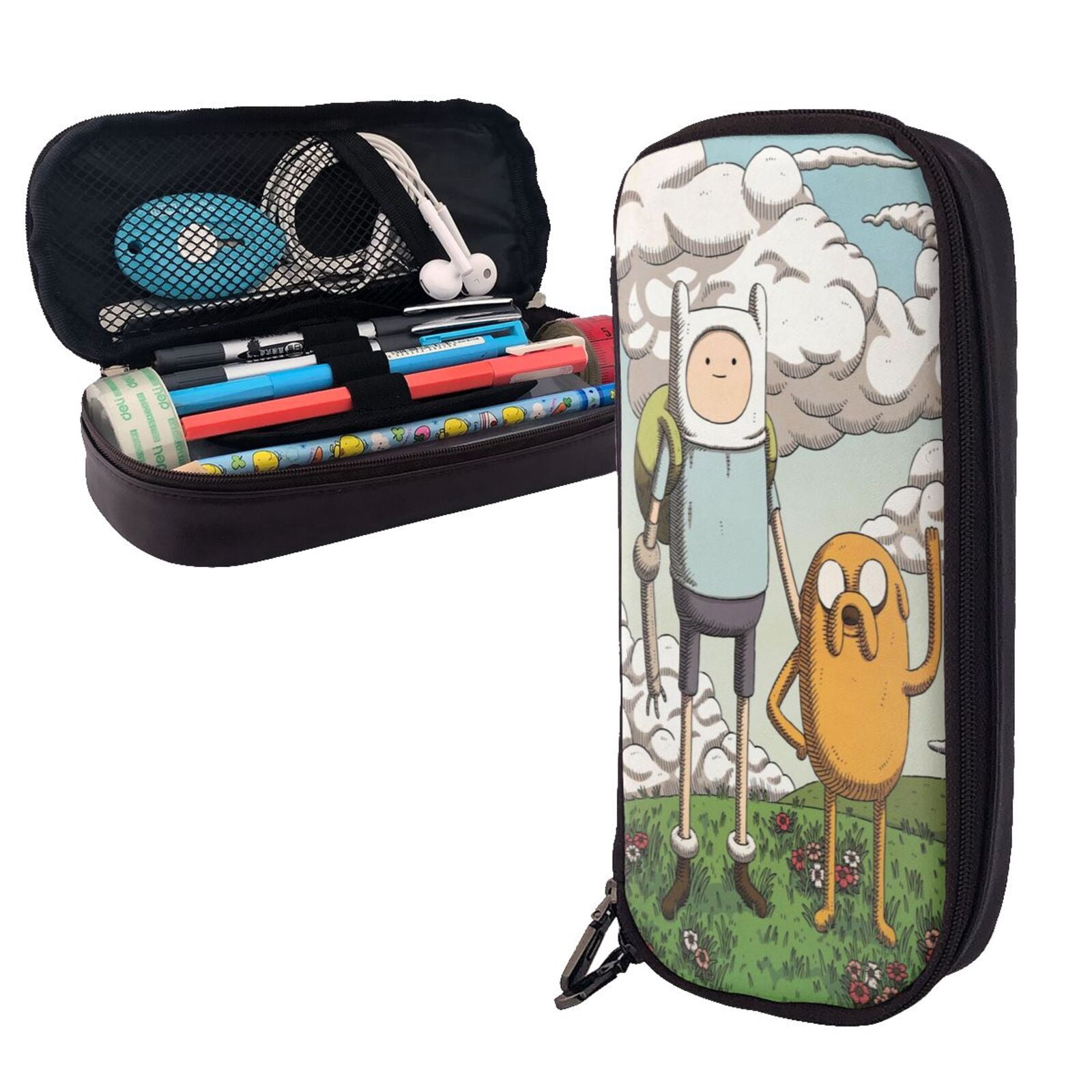 Adventure Cartoon Time Leather Pencil Case Portable Pen Bag Pouch with ...