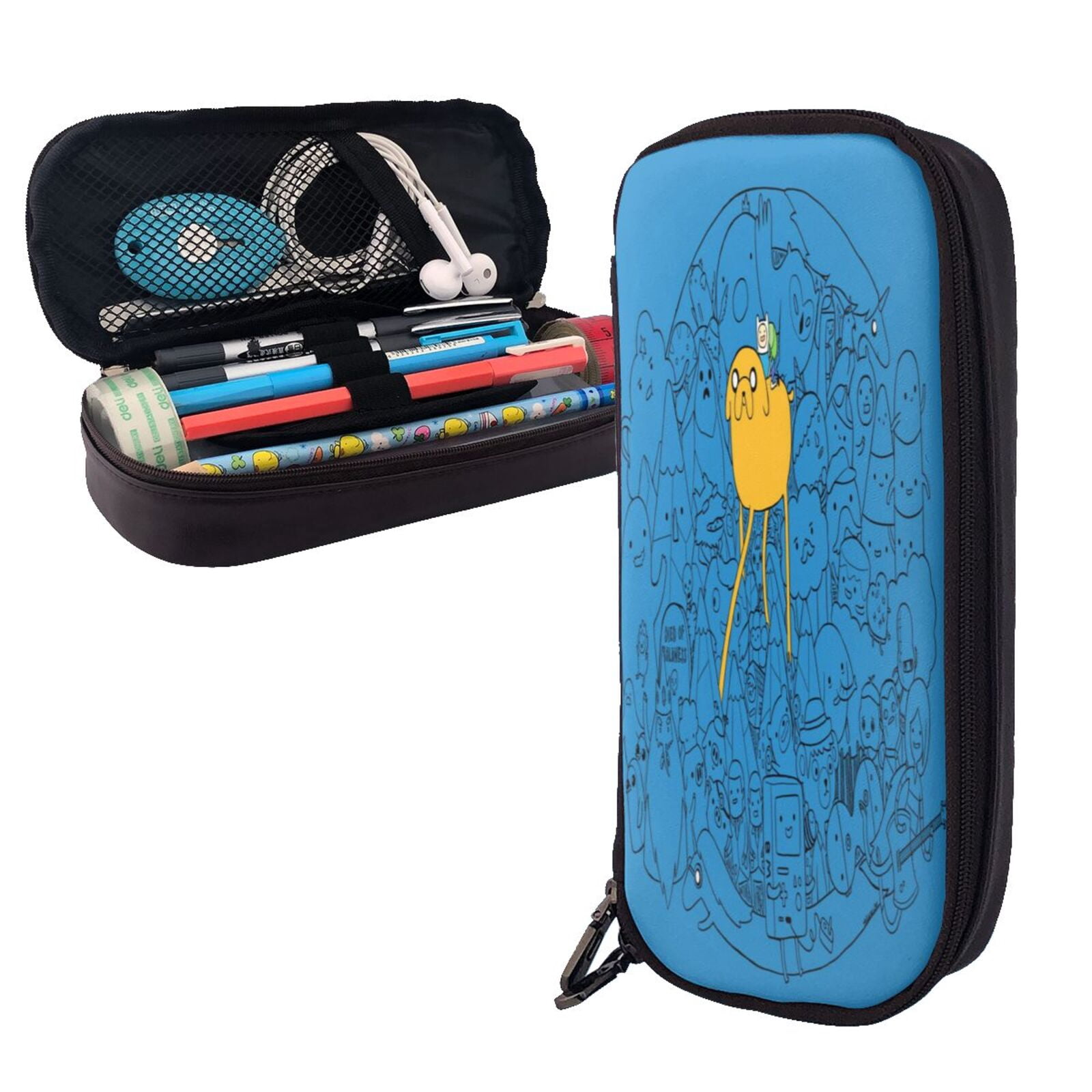 Adventure Cartoon Time Leather Pencil Case Portable Pen Bag Pouch with ...