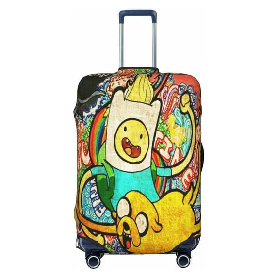 Adventure Cartoon Time Luggage Suitcase Covers Elastic Washable Fashion ...