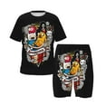 Adventure Cartoon Time Pajamas Set Summer Cartoon Printed Short Set ...