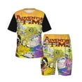 Adventure Cartoon Time Pajamas Set Summer Cartoon Printed Short Set ...