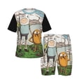 Adventure Cartoon Time Pajamas Set Summer Cartoon Printed Short Set ...
