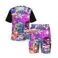 Adventure Cartoon Time Pajamas Set Summer Cartoon Printed Short Set ...
