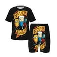 Adventure Cartoon Time Pajamas Set Summer Cartoon Printed Short Set ...