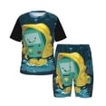 Adventure Cartoon Time Pajamas Set Summer Cartoon Printed Short Set ...