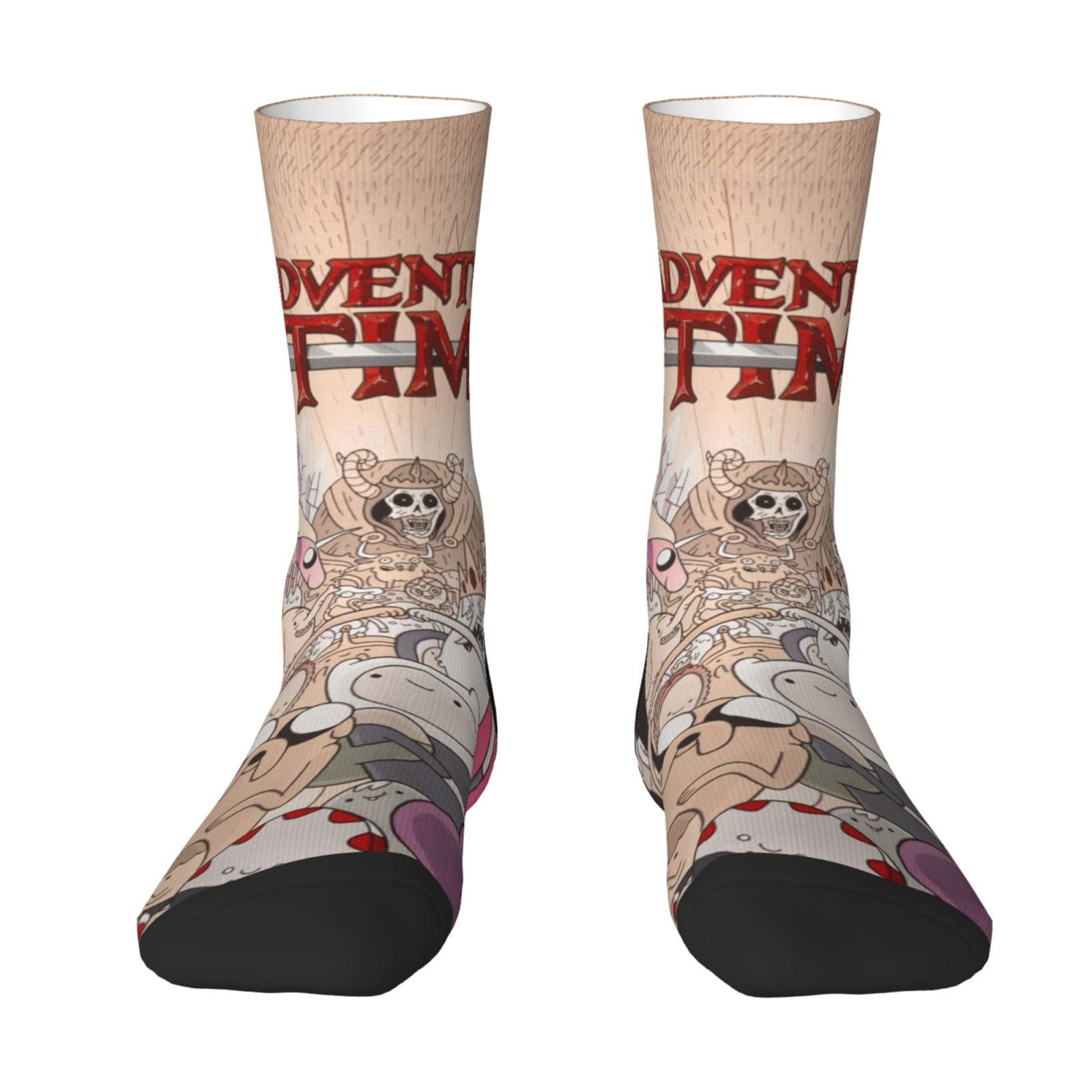 Adventure Cartoon Time Socks Athletic Sport Colorful Novelty Graphic ...