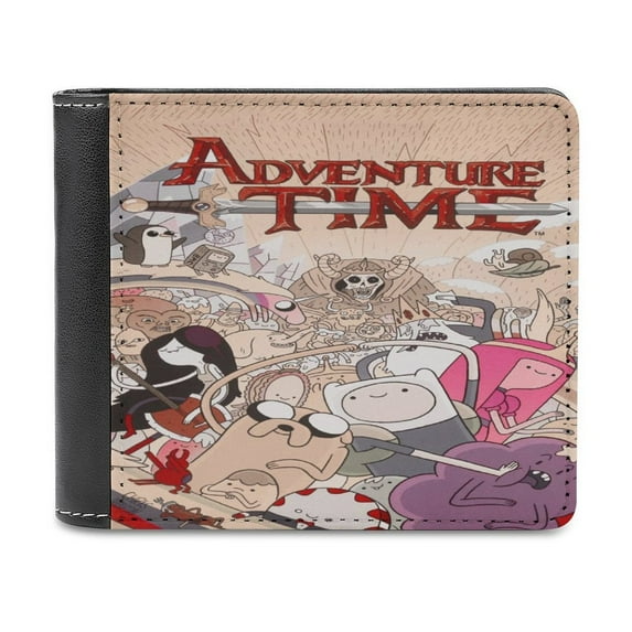 Adventure Cartoon Time Wallet for Men Leather Purse Clutch Card Holders ...