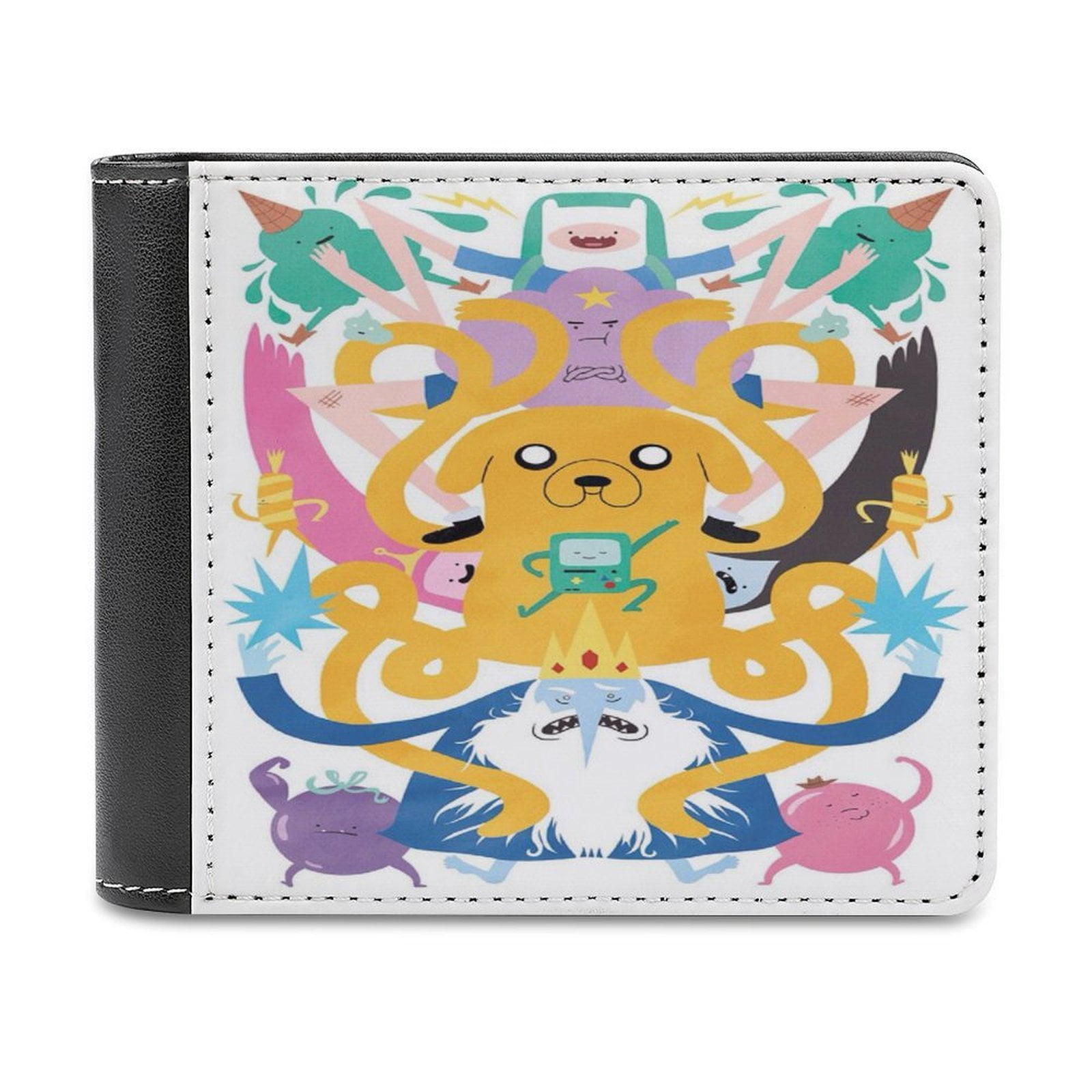 Adventure Cartoon Time Wallet for Men Leather Purse Clutch Card Holders ...