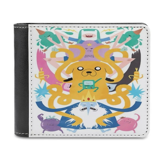 Adventure Cartoon Time Wallet for Men Leather Purse Clutch Card Holders ...