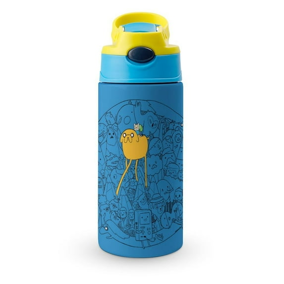 Adventure Cartoon Time Water Bottle with Straw Lid Vacuum Insulated ...