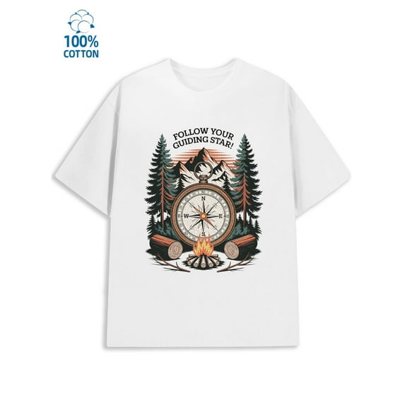 Adventure Compass Tee men's funny humor 180G 100% Cotton white wife ...