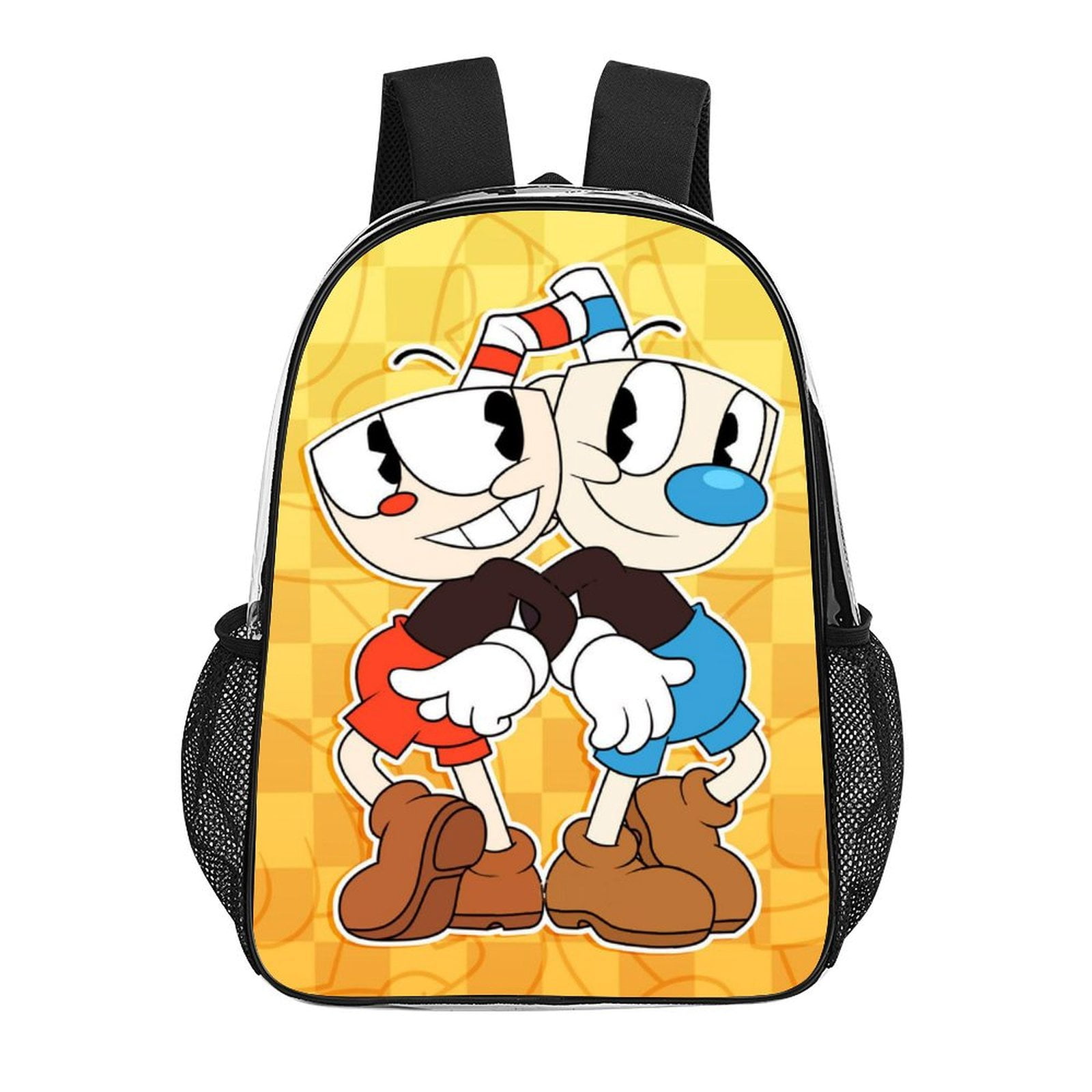 Adventure Cuphead Mugman Clear Backpack Transparent Bag 17 Inch Large ...