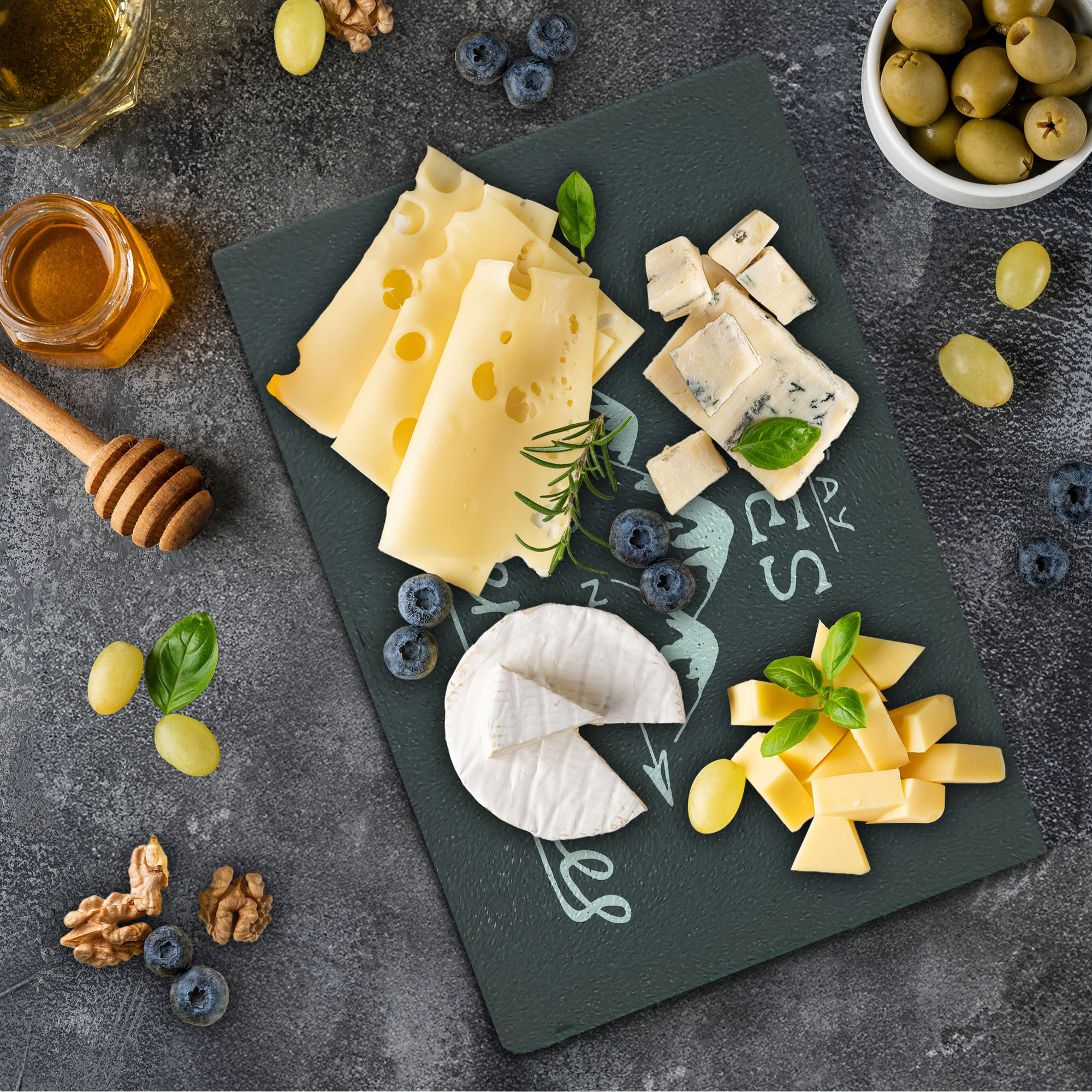 Adventure Cutting Board, Say Yes to New Adventures Typographic Words ...