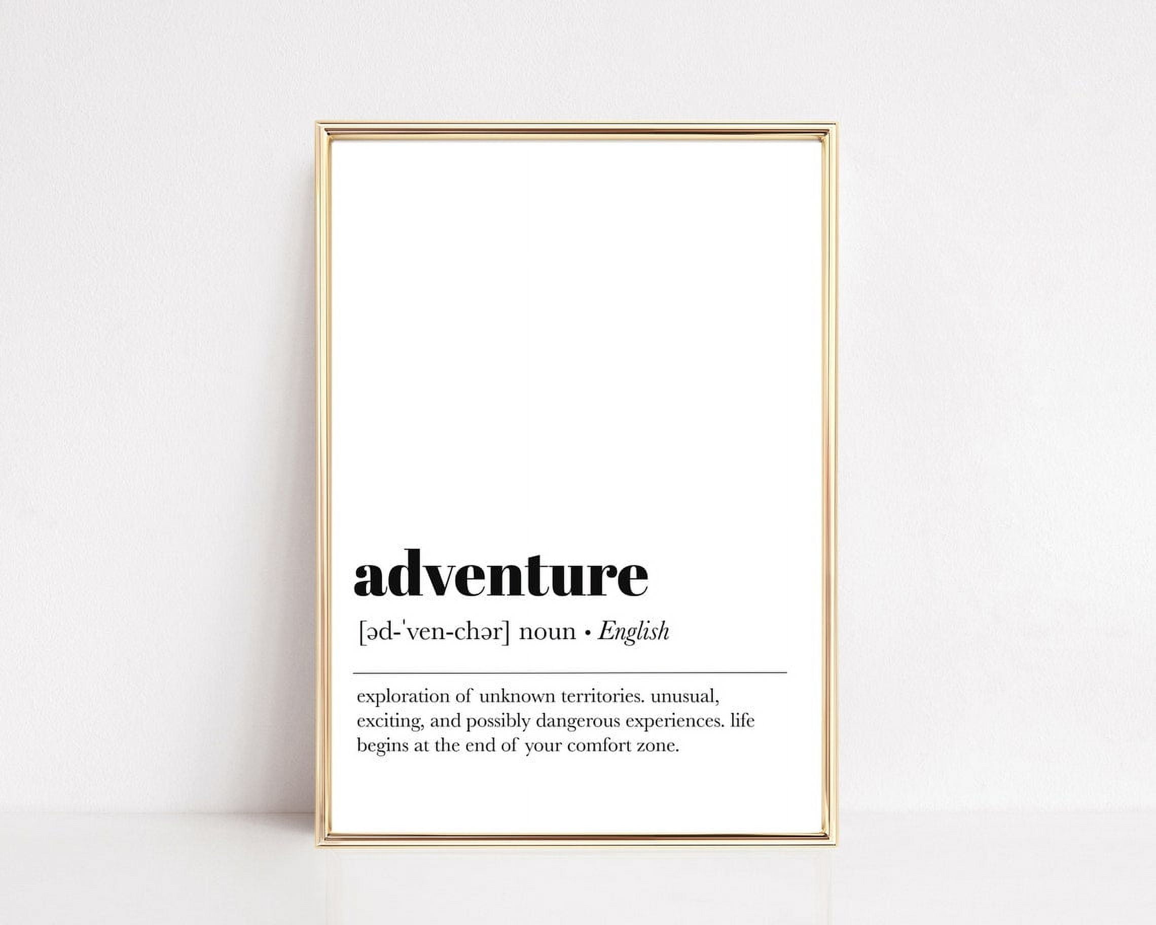 Adventure Definition Print Adventure Wall Art Travel Wall Decor Travel ...