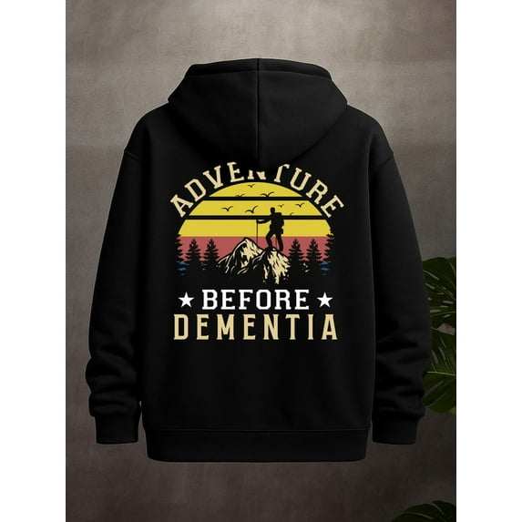Adventure Before Dementia sweatshirt Camping mens long sleeve black ...