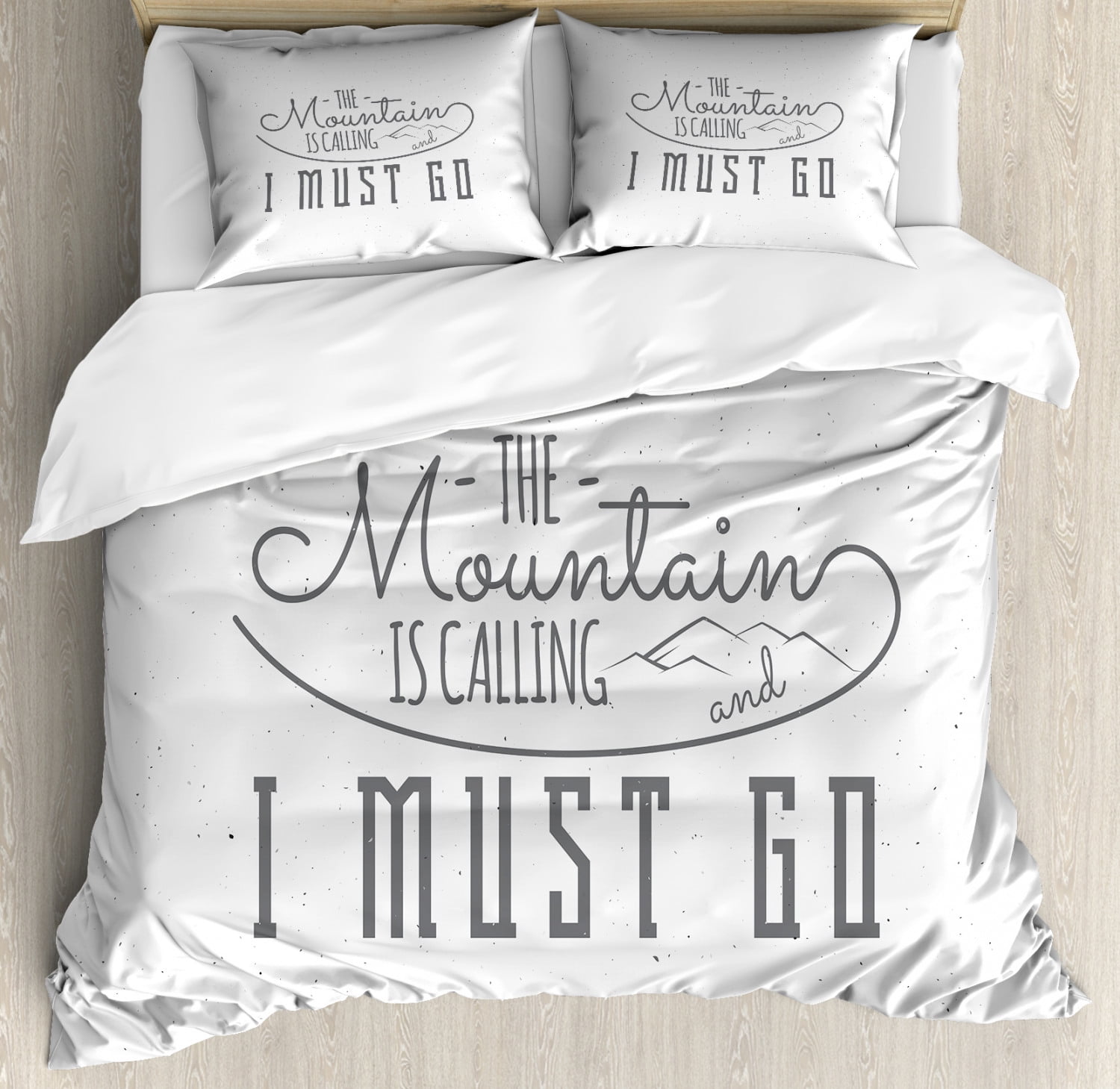 Adventure Duvet Cover Set Queen Size, Inspirational Typography Design ...