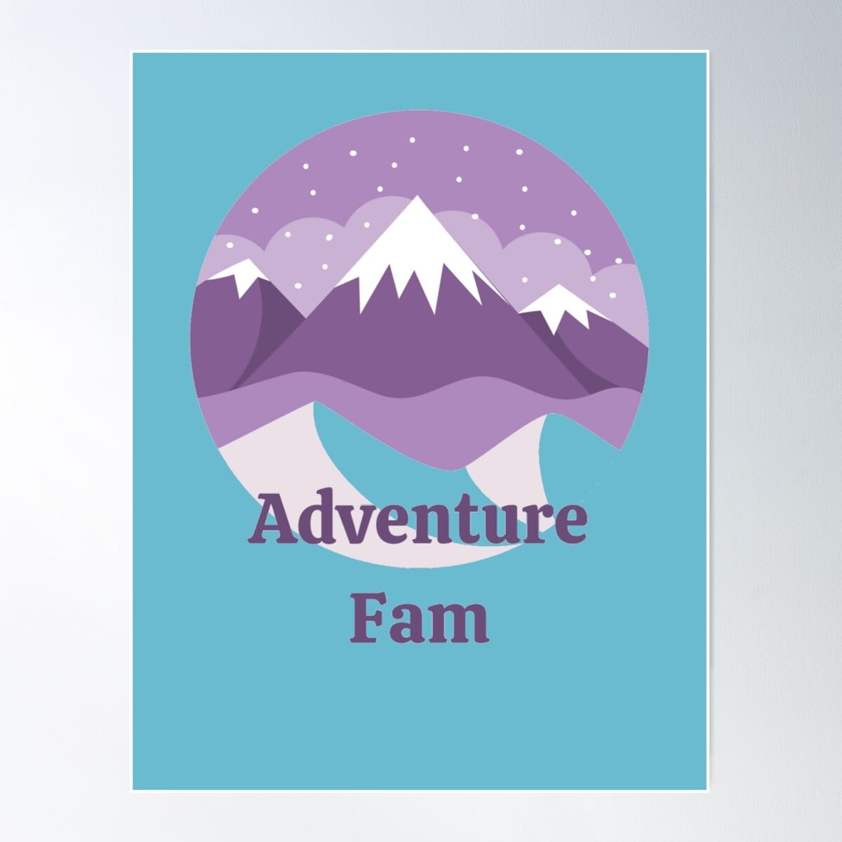 Adventure Fam Poster Wall Art, Modern Wall Decor For Living Room ...