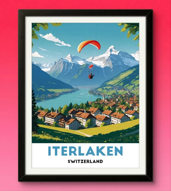 Adventure-Filled Interlaken Switzerland Poster NO FRAMED POSTER, Home ...